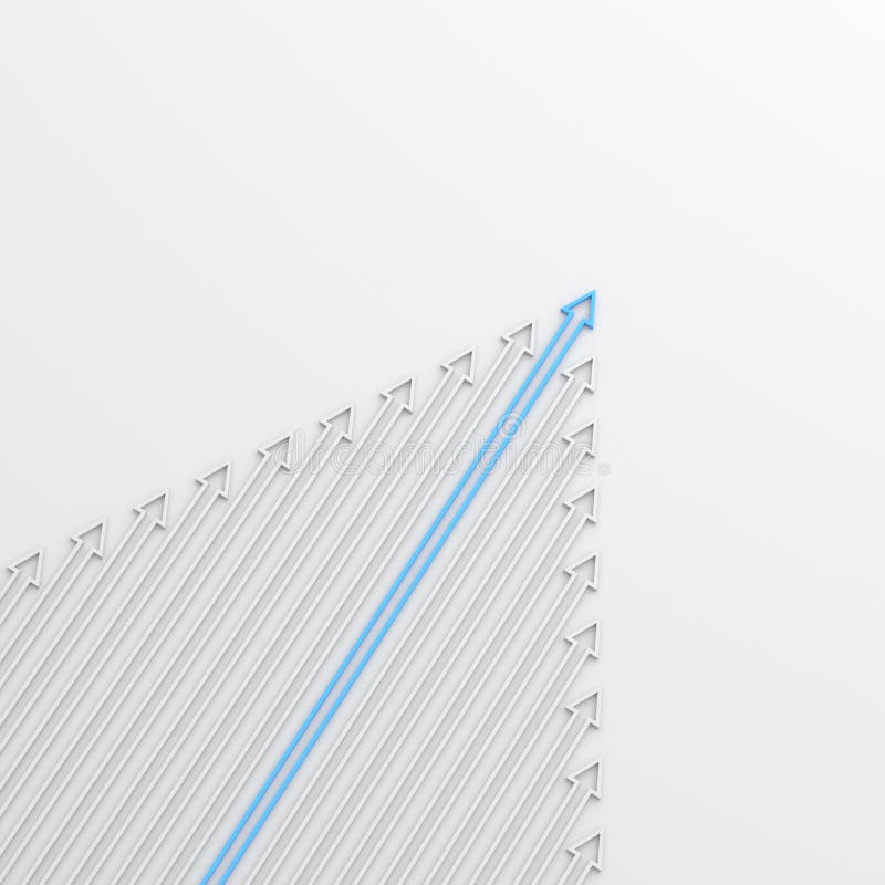 Blue leader arrow stock illustration. Illustration of crowd - 115776842