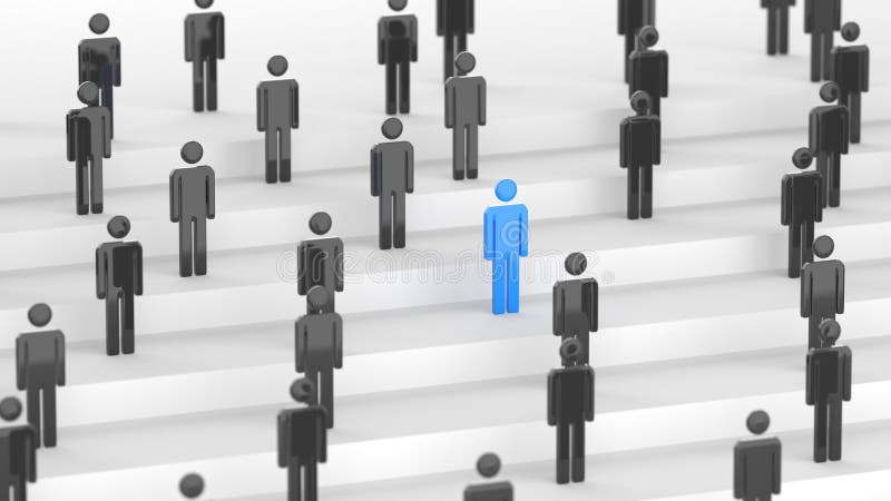 Blue leader man stock illustration. Illustration of partnership - 115874500