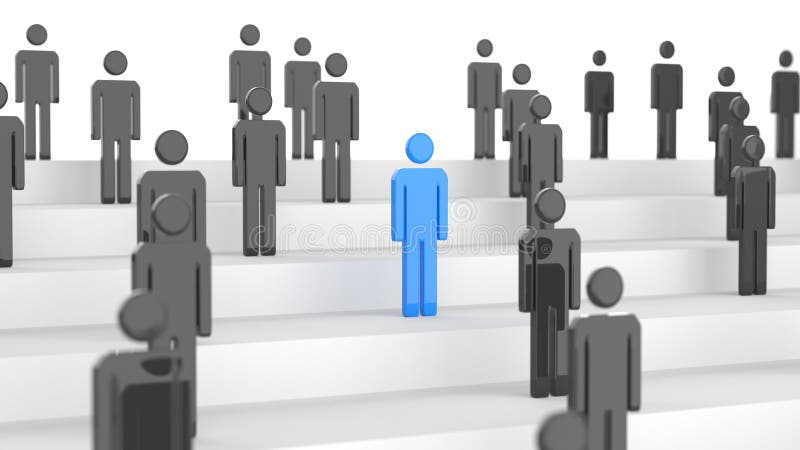 Blue leader man stock illustration. Illustration of inspire - 115695934
