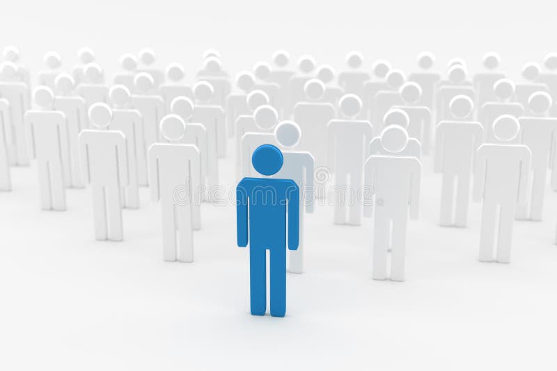 Blue leader man stock illustration. Illustration of forward - 115428477