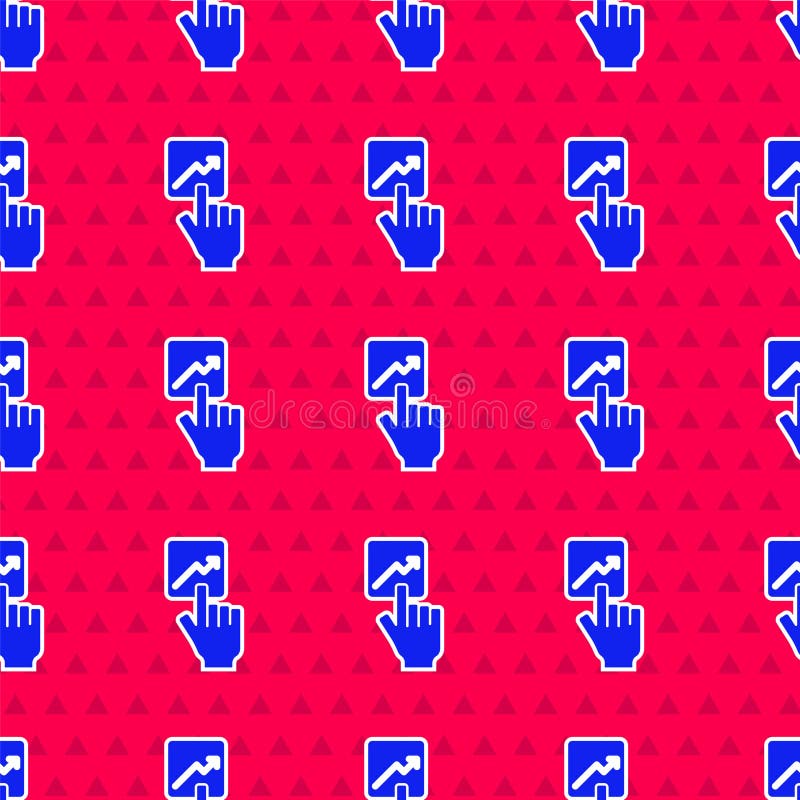 Blue Leader of a Team of Executives Icon Isolated Seamless Pattern on ...