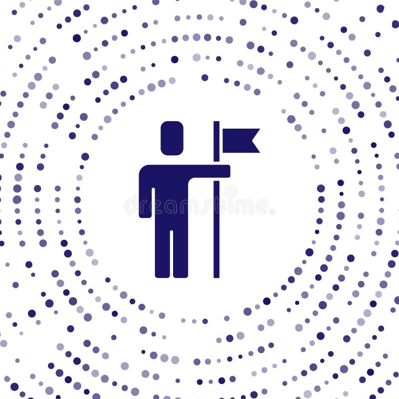 Blue Leader of a Team of Executives Icon Isolated on White Background ...