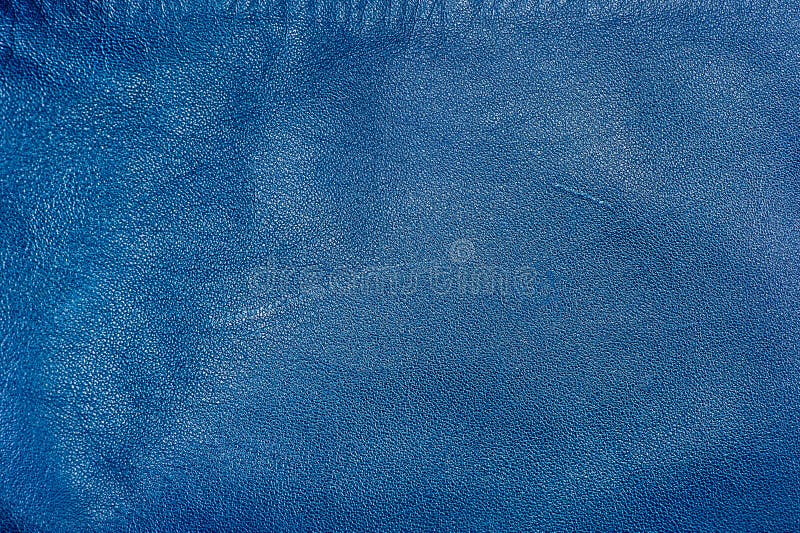 Blue Leather Background with Scratches. Macro Photo of Genuine Leather ...