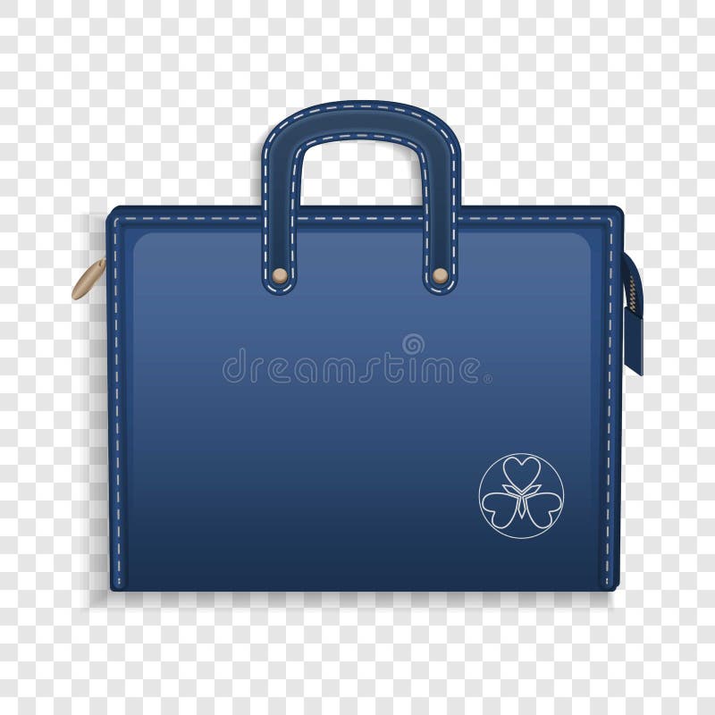 Blue Leather Case Icon, Realistic Style Stock Vector - Illustration of ...
