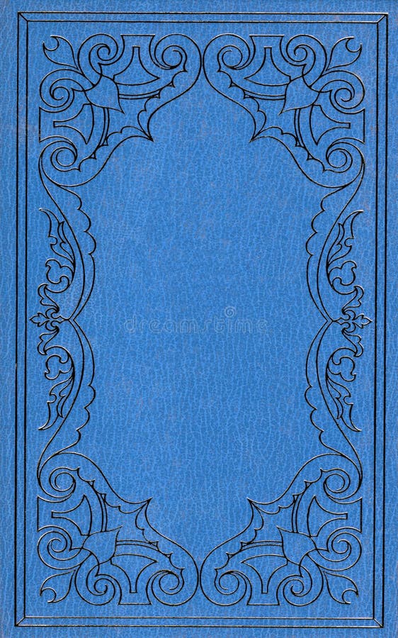 Blue leather cover stock photo. Image of precious, frame - 74607718