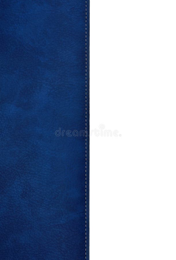 Blue leather cover book stock image. Image of threads - 27512355