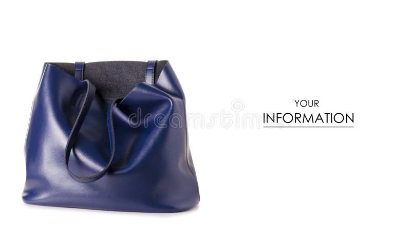 Blue Leather Female Bag Pattern Stock Image - Image of background ...