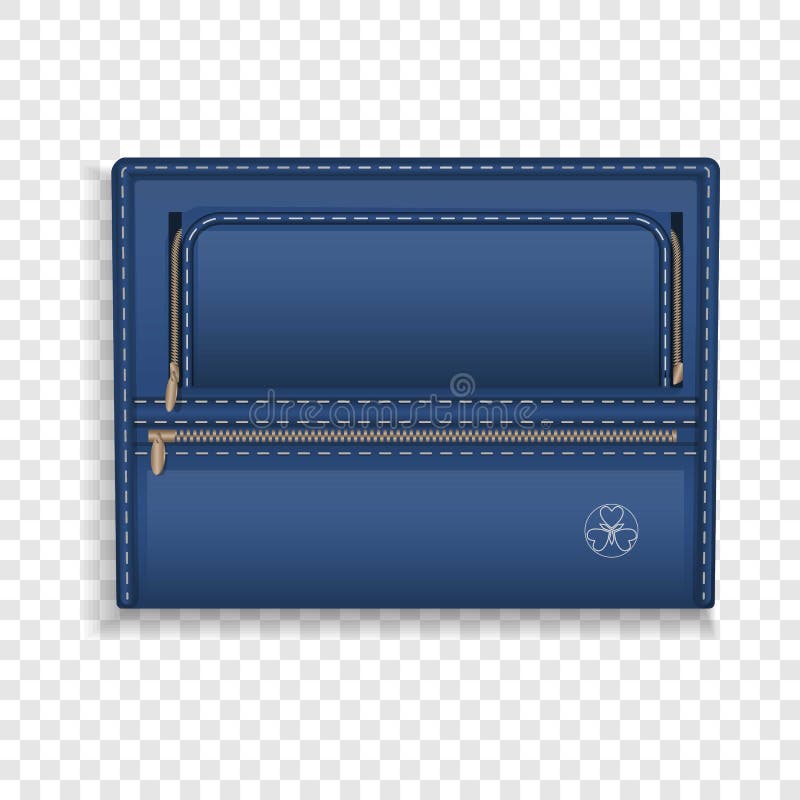 Blue Leather Folder Icon, Realistic Style Stock Vector - Illustration ...