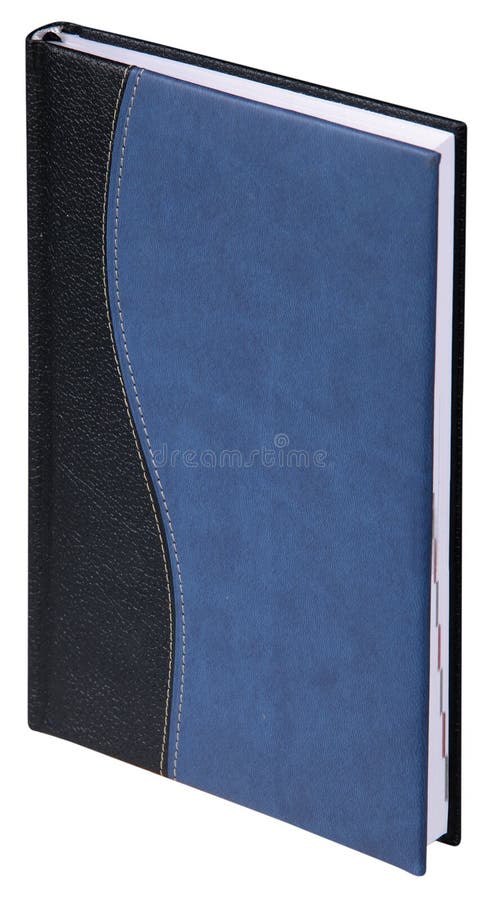 Blue leather notebook stock image. Image of memorize - 12427935