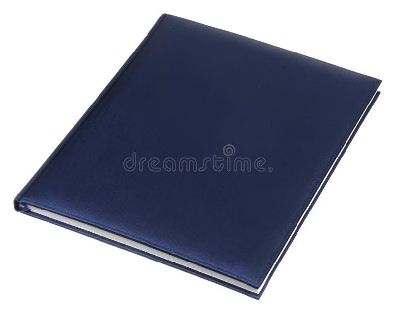 Blue leather notebook stock photo. Image of book, note - 33418396