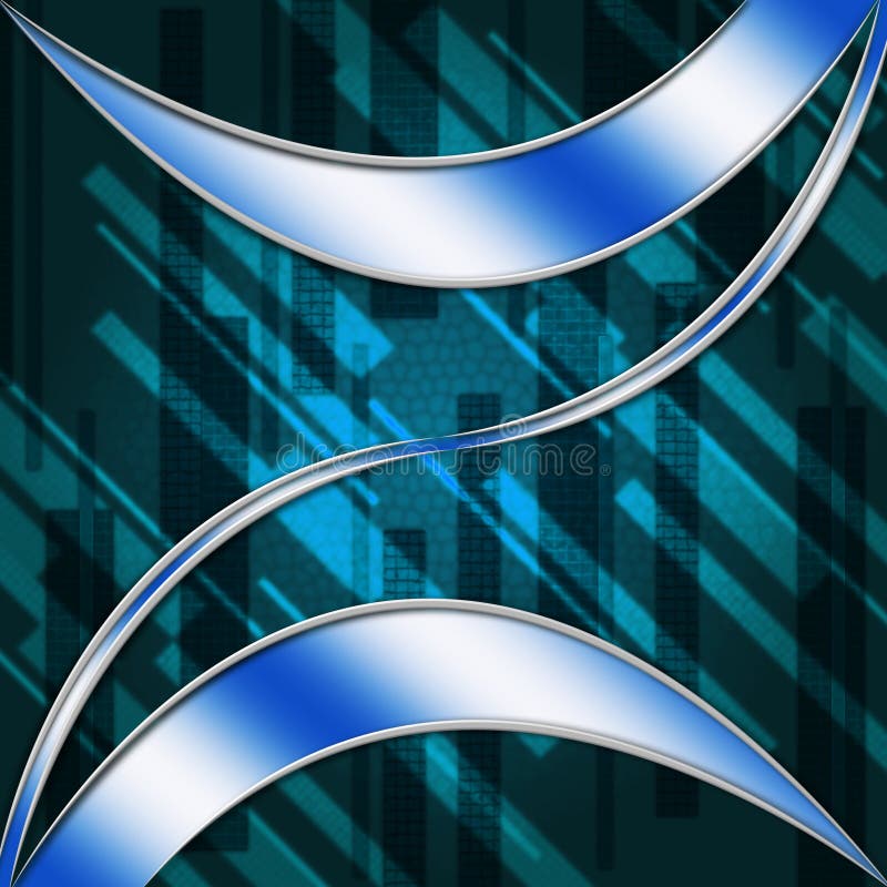 Blue Leaves Background Means Plant Growth and Rectangles Stock ...