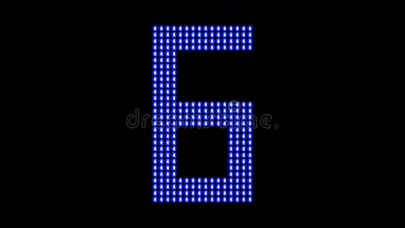 Blue LED Array Countdown Animation Stock Video - Video of movie ...