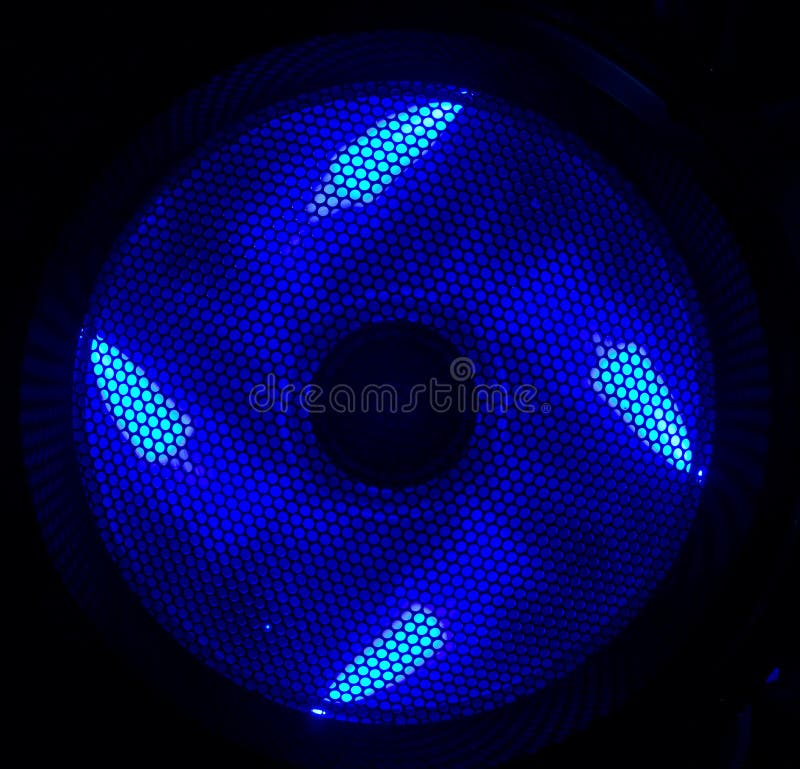 Blue led fan stock image. Image of processors, motherboard - 16287209