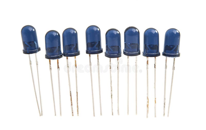 Blue led isolated stock image. Image of electronic, panel - 186244707