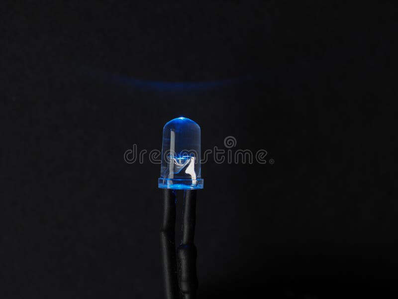 Blue LED Light Bulb stock image. Image of black, light - 148895397