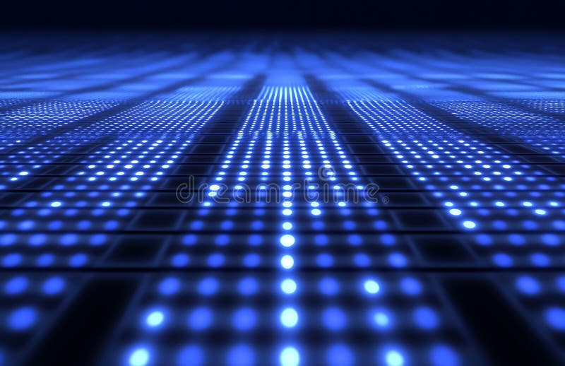 Blue Led Light Grid Pattern Background for Technology and Futuristic ...