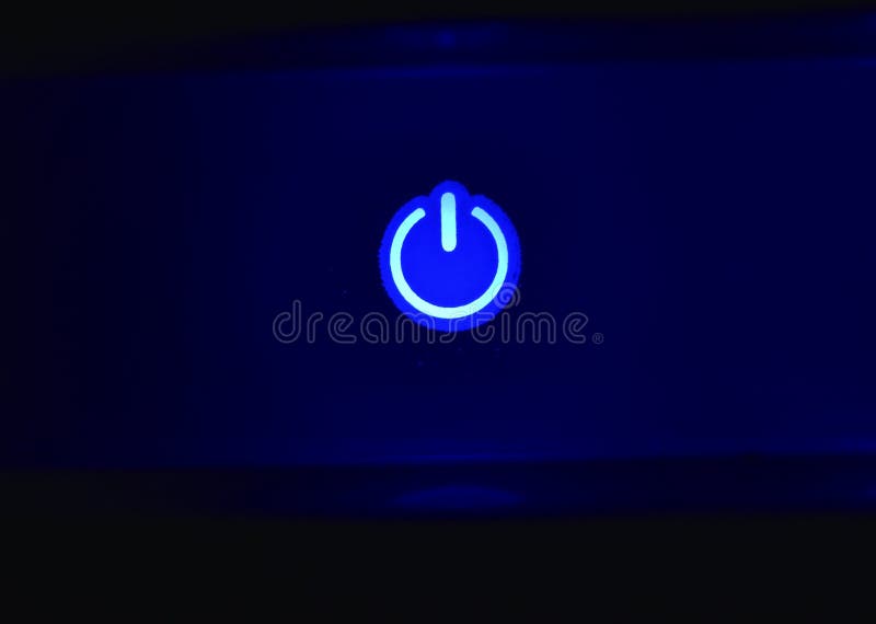 Blue Led Lights of the Wi Fi Router in the Dark Stock Image - Image of ...