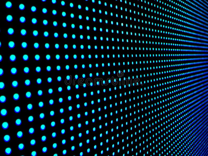 Blue Led Panel in Perspective with Dots Stock Photo - Image of dots ...