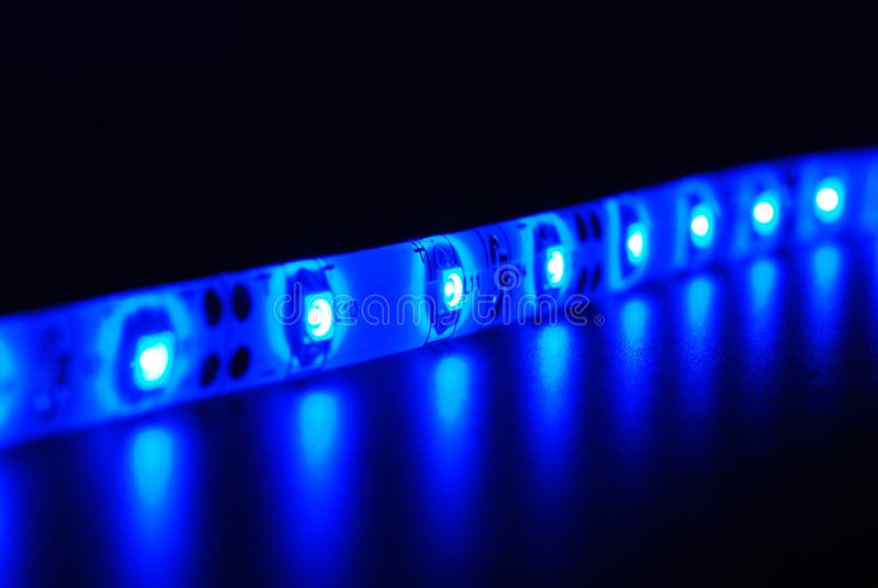 Blue led strip stock image. Image of technology, efficiency - 66937149
