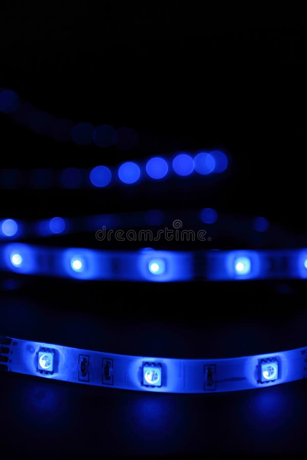 Blue leds stock image. Image of illumination, lighting - 51796875
