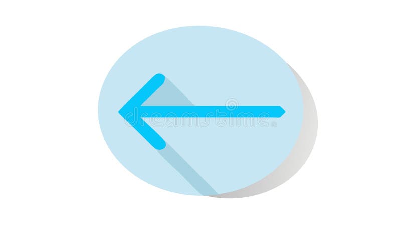 Blue Left Arrow Icon, Directional Back Symbol, Vector Design Generative ...