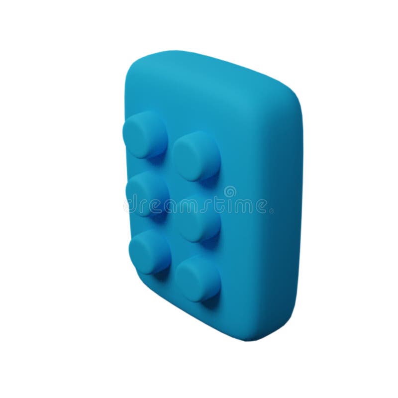 Blue lego with flat look stock illustration. Illustration of comment ...