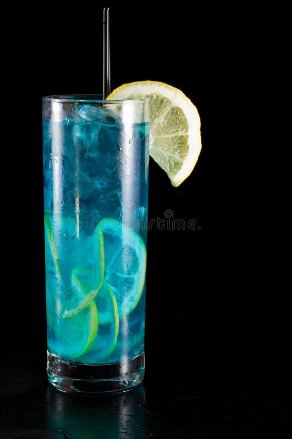 Blue Lemonade with Soda in Takeaway Plastic Cup Stock Photo - Image of ...