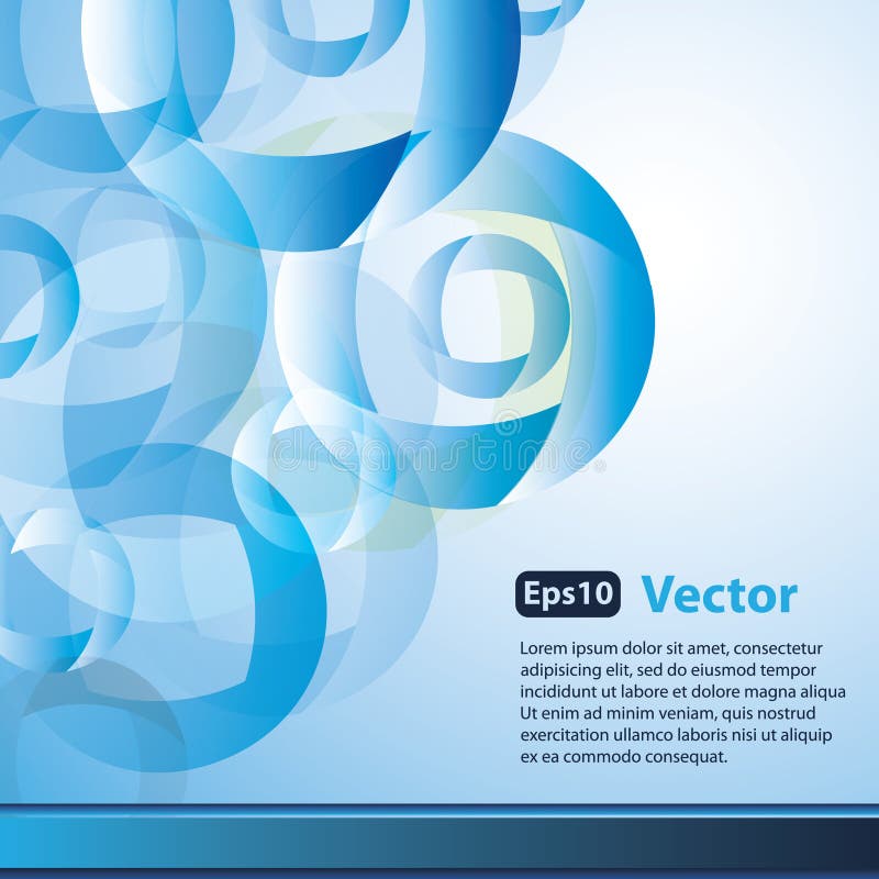 Blue Lens Shapes Layers Pattern Background Stock Vector - Illustration ...