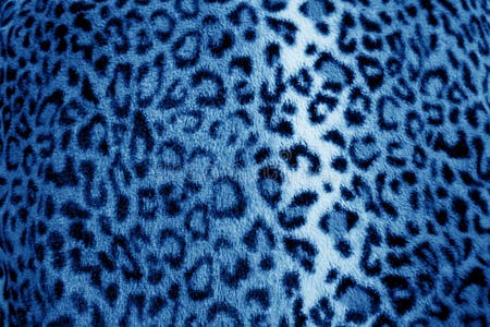 Blue Leopard Animal Print Fur Pattern - Fabric Stock Image - Image of ...