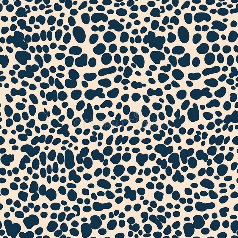 Blue Leopard Print on Cream Background. Abstract Leopard Print Pattern ...