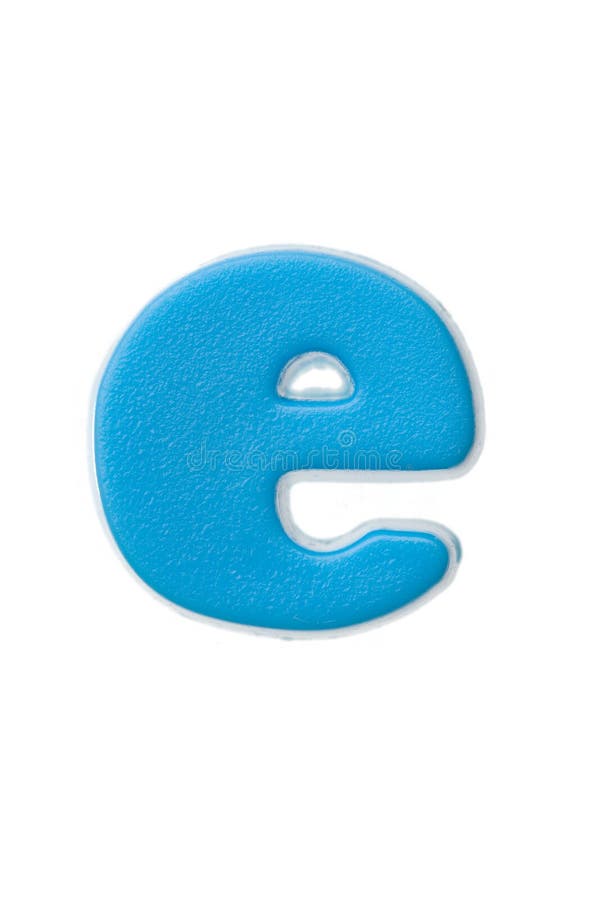 Blue letter e stock photo. Image of bright, solid, color - 6246950