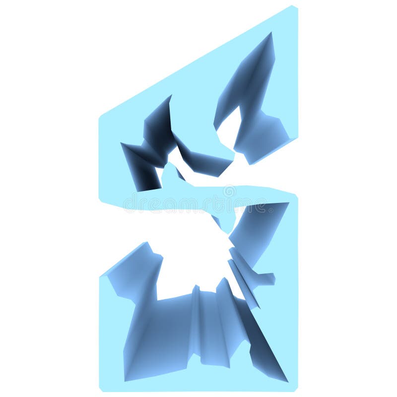 Blue Letter Isolated On White Backgroundrendered 3d Illustration