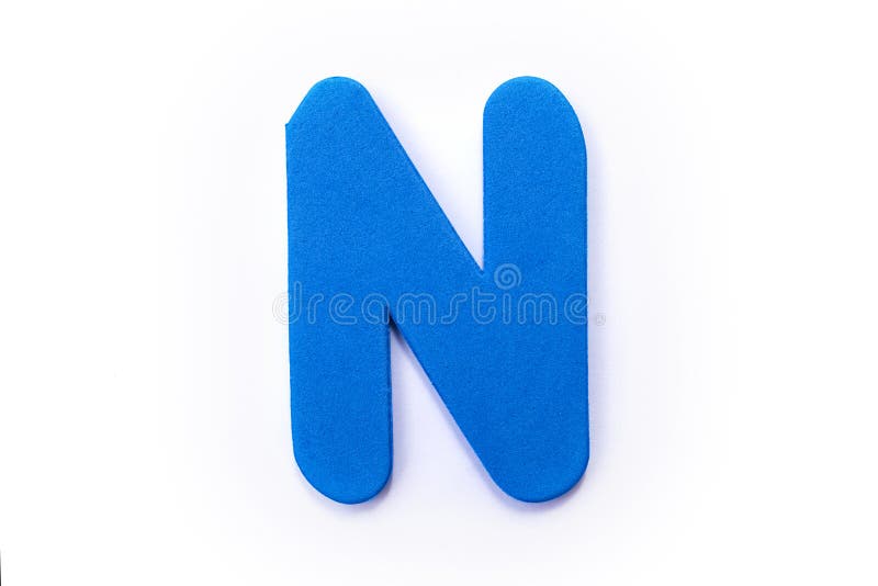 Blue letter n stock photo. Image of color, letter, magnetic - 6267392