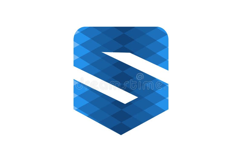Blue Letter S Modern Logo Design Inspiration Isolated on White ...