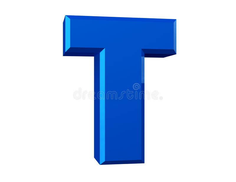 The Blue Letter O on White Background 3d Rendering Stock Illustration ...