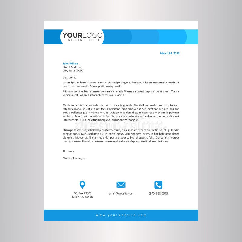 Blue Letterhead