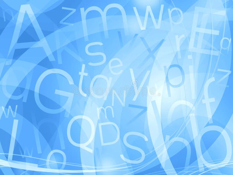 Blue letters background stock illustration. Illustration of abstract ...