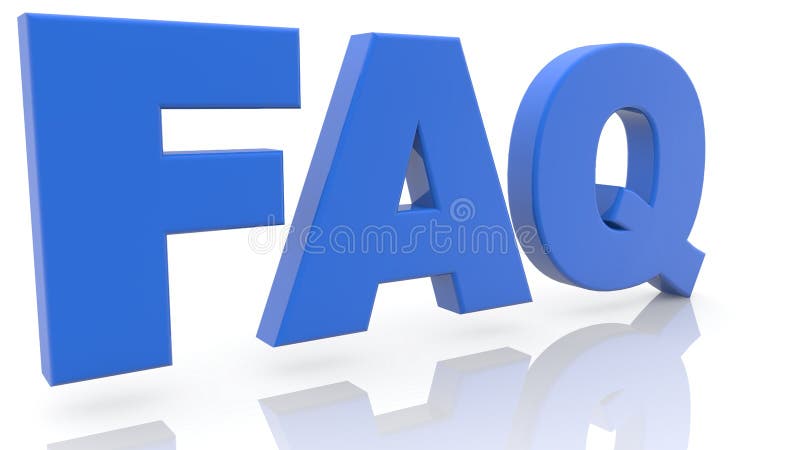 Blue Letters with FAQ Concept Stock Illustration - Illustration of ...