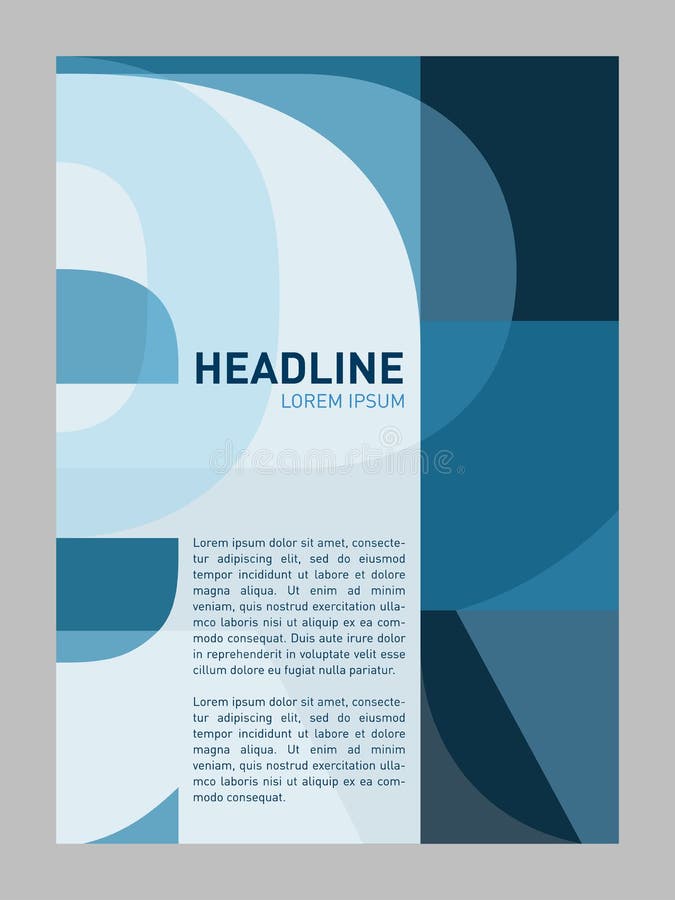 Blue letters A4 template stock vector. Illustration of page - 66388311