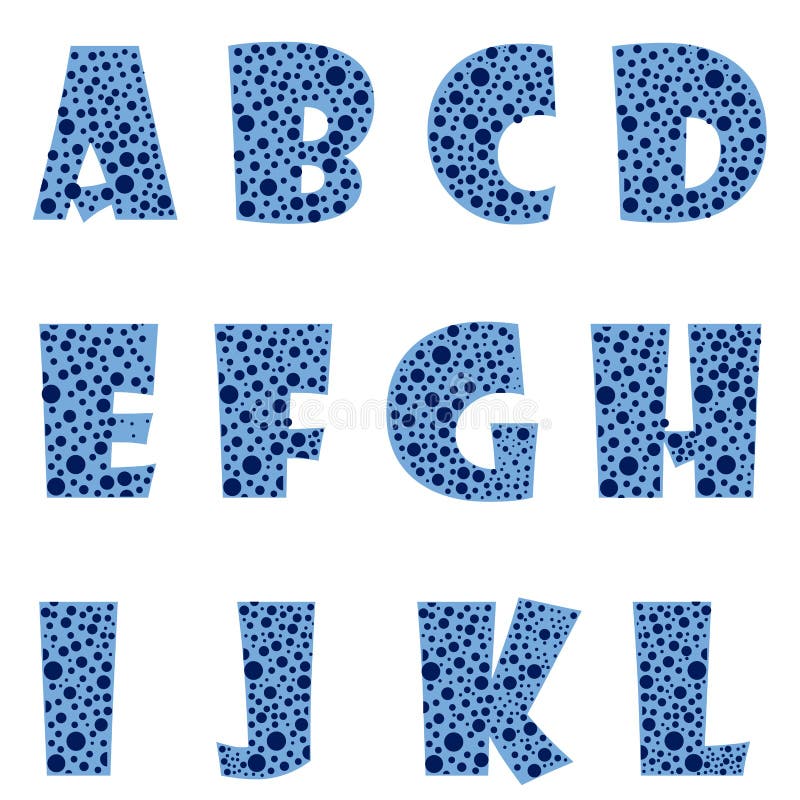 Blue letters stock vector. Illustration of graphic, decorative - 34945600