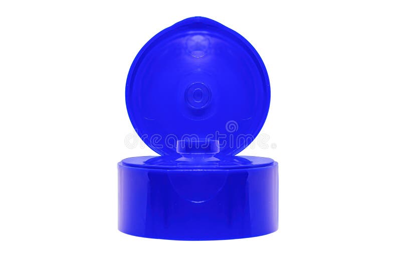 Blue Lid Open Isolated for Mockup Stock Image - Image of disposable ...