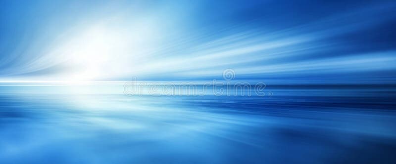 Blue Light and Abstract Motion Blend Together in a Blurred Gradient ...