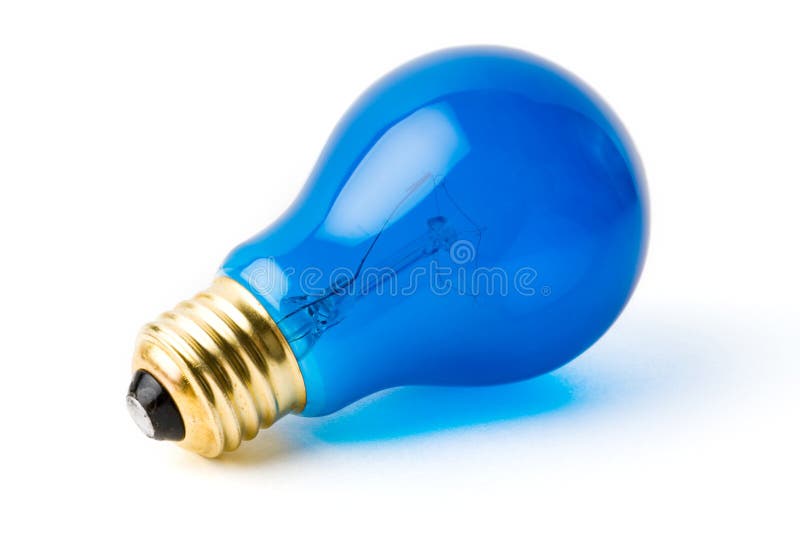 Blue Light Bulb stock photo. Image of electrical, power - 10799534