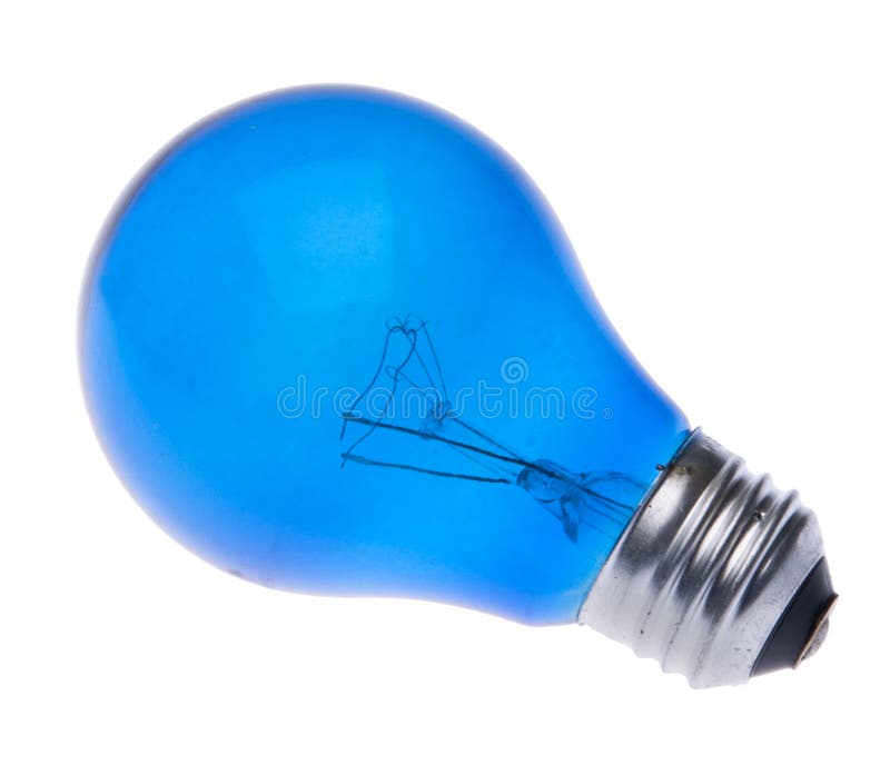 Blue Light bulb stock photo. Image of idea, electricity - 13481114