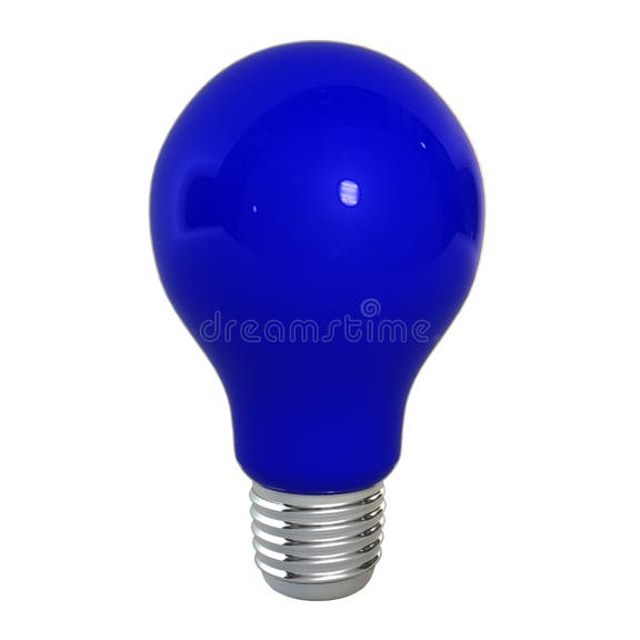 Blue Light Bulb stock image. Image of interior, bright - 23304569
