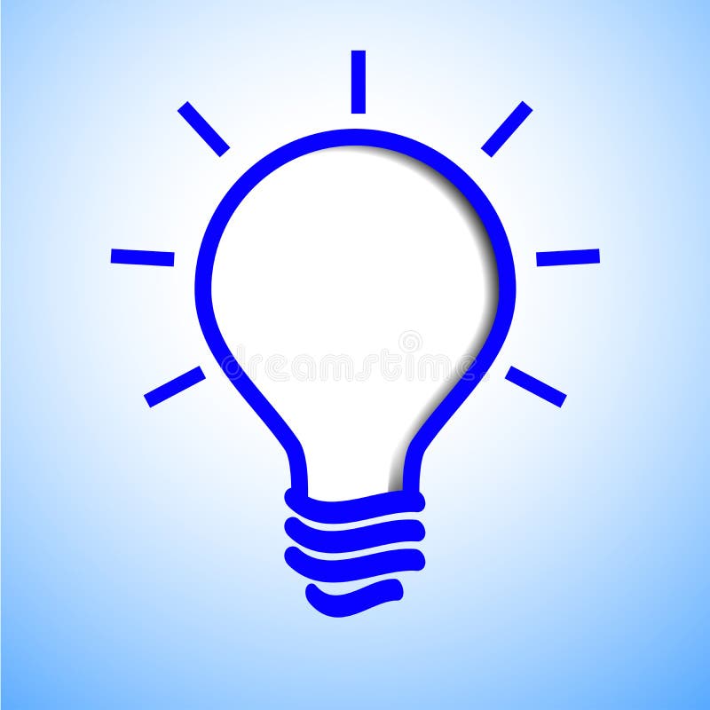 Idea lightbulb, icon stock illustration. Illustration of symbol - 8133929