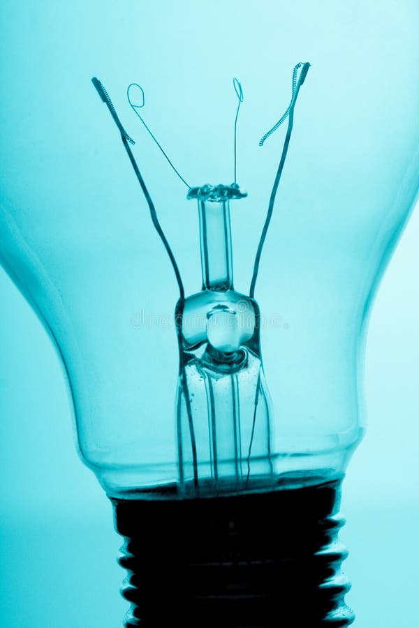 Blue light bulb stock photo. Image of close, electricity - 3612376