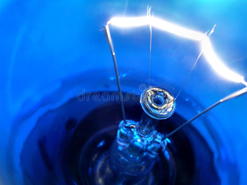 Blue light bulb stock photo. Image of blue, light, lampadina - 7537666