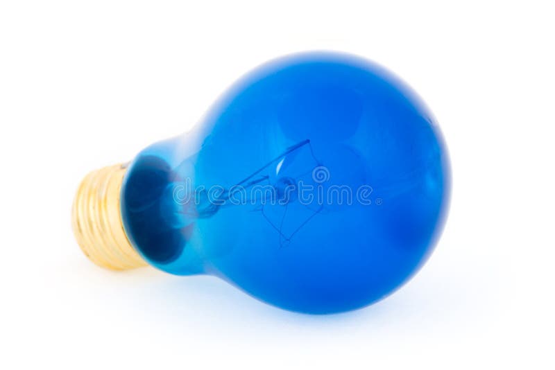 Blue Light Bulb stock photo. Image of electrical, power - 10799534