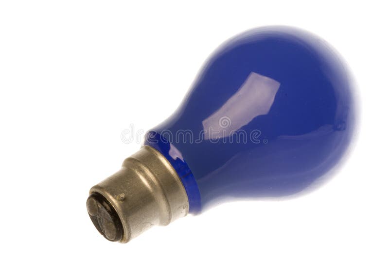 Blue Light Bulb Isolated stock photo. Image of energy - 8740262